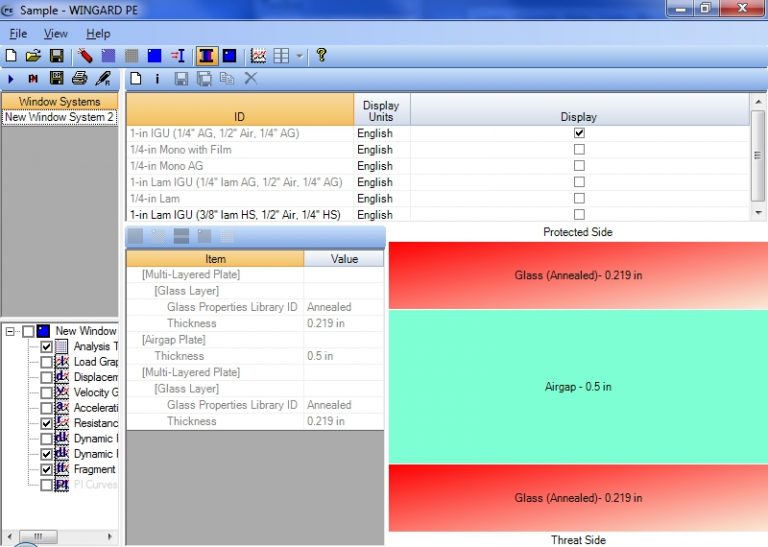 WINGARD: Window Glazing Analysis Response and Design - ARA